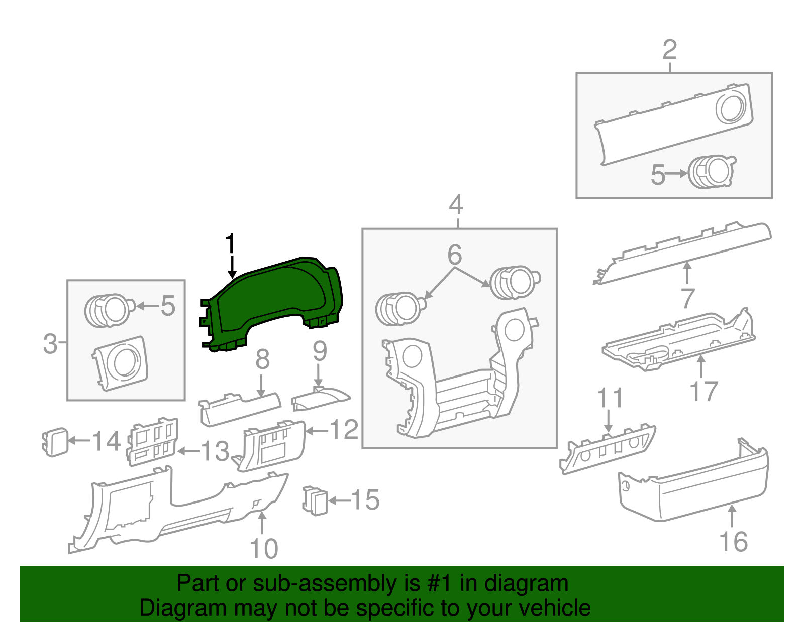 55410-0C100 - Inst Cluster Panel - 2014-2019 Toyota Tundra | Nucar ...