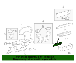 Toyota 2014-2019 Toyota Tundra Switch Bezel 55434-0C030 | Toyota Parts