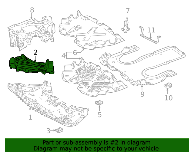 222-520-21-00 - Front Shield 2018-2020 Mercedes-Benz S 65 AMG ...
