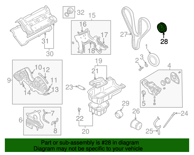 1999-2009 Hyundai Camshaft Gear 24211-35500 | OEM Parts Online