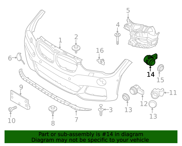 Genuine BMW 66-20-9-336-908 | Auto Park Sensor | FREE Shipping on Most ...
