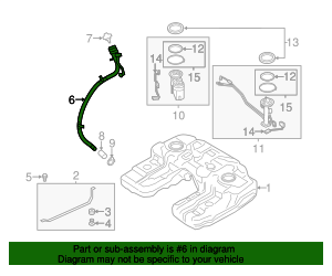 16117186702 - 2009-2018 BMW X5 Filler Pipe (16-11-7-186-702) | BMW of ...