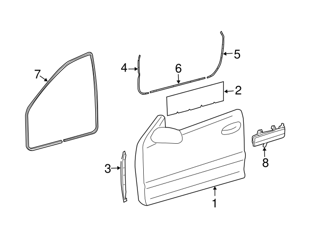 2003-2009 Mercedes-Benz Door Seal 209-720-17-78 | AutoNationParts.com