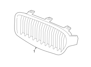 51137260497 - 2012-2019 BMW Grille Front Left Sport (51-13-7-260-497 ...