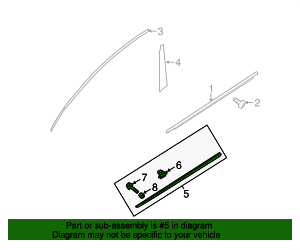 2011-2015 Hyundai Sonata Door Molding 87712-4R000 | OEM Parts Online