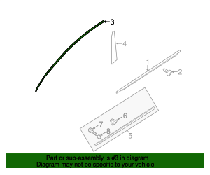 2011-2012 Hyundai Sonata Black Out Tape 86372-3S000 | AutoNationParts.com