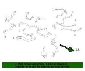 2020-2023 BMW Coolant hose radiator feed 3 64-21-6-992-928 ...