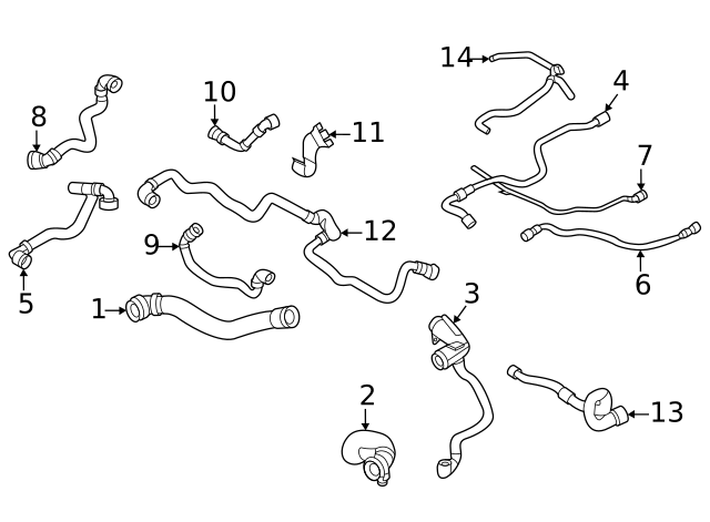 64-21-6-992-928 - Coolant hose radiator feed 3 2020-2023 BMW ...