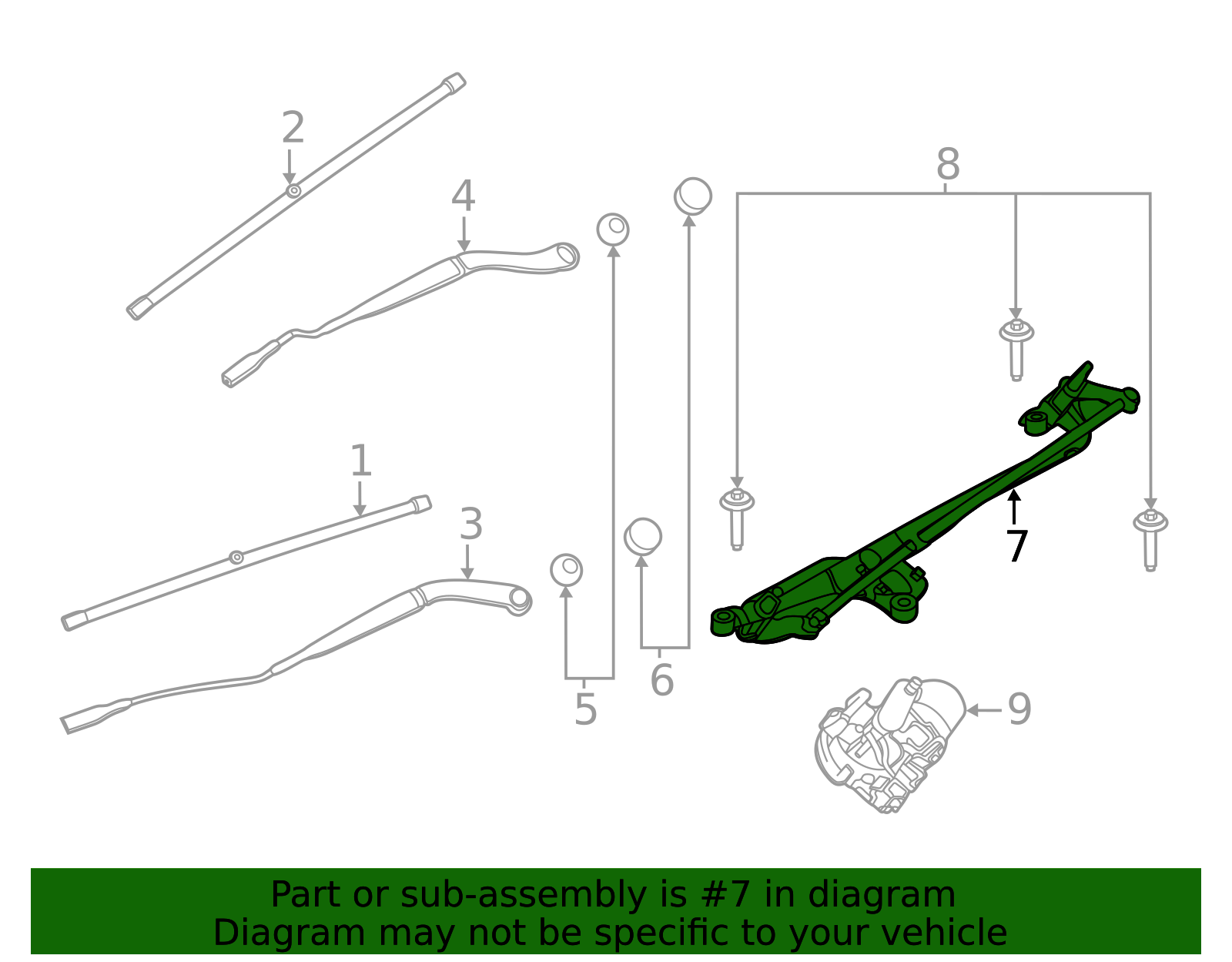 2020-2024 Ford Wiper Linkage LB5Z-17566-A | QuirkParts