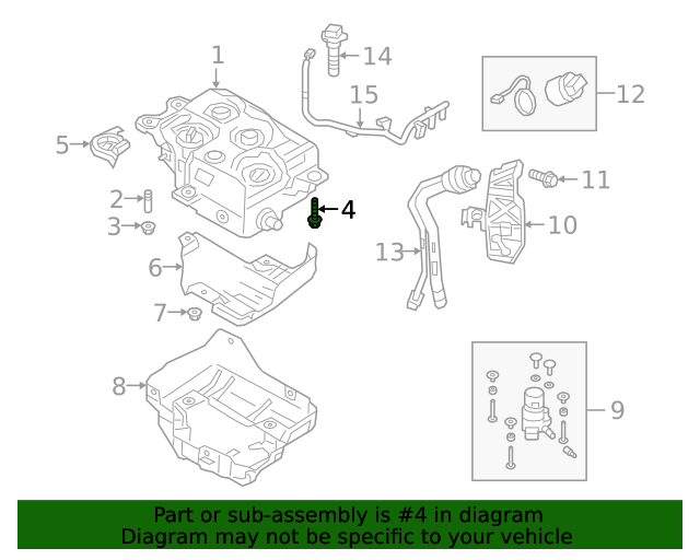 2019 Mazda CX-5 Tank Screw 9YA4-11-009 | TascaParts.com