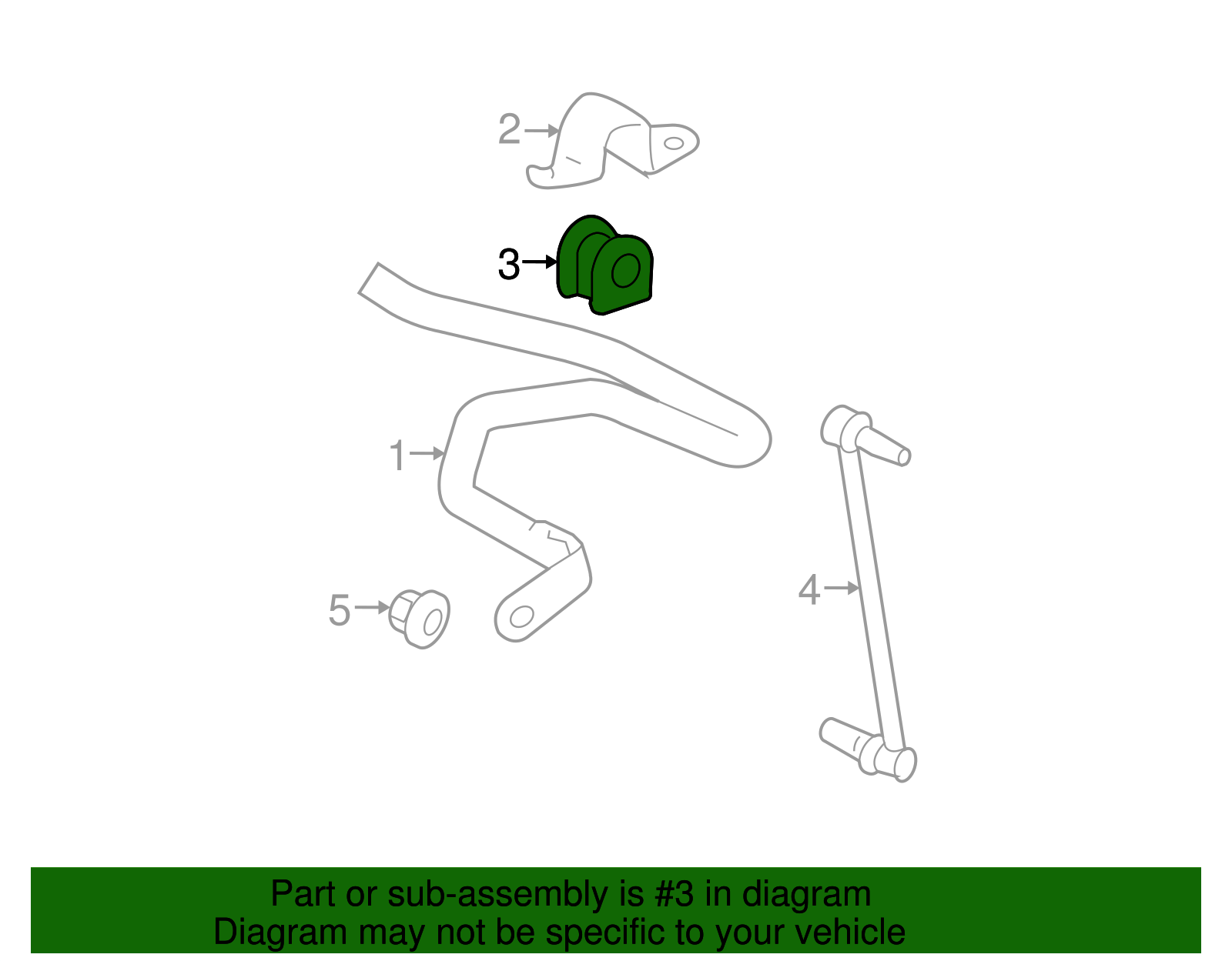 2010-2015 Toyota Stabilizer Bar Bushing 48815-47030 | Toyota Parts Center