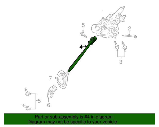 2008-2011 Mazda Tribute Intermediate Shaft ZZCA-32-090B | Mazda-Parts