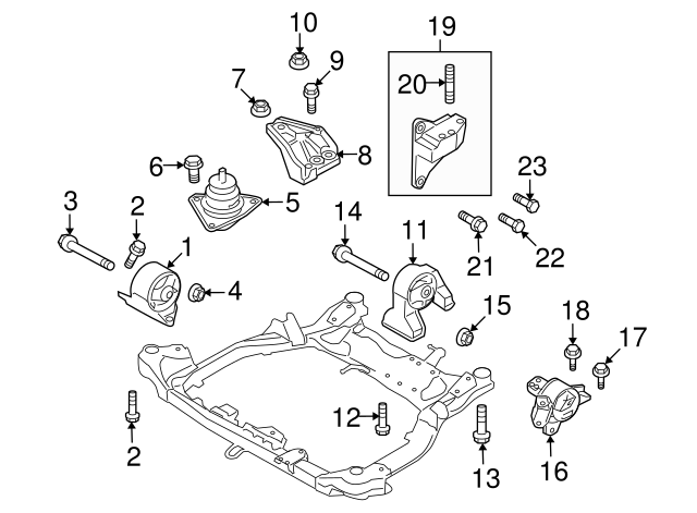 21830-1M300 - Trans Mount 2010-2013 Kia | Kia.Parts Store