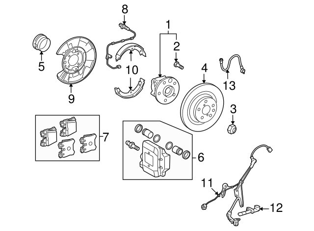 2007-2012 Lexus Brake Pads Rear 04466-0W020 | OEM Parts Online