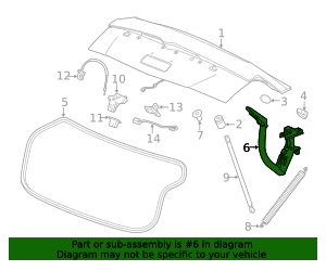 2020-2023 Cadillac CT5 Hinge 84844097 | GMPartsDirect.com