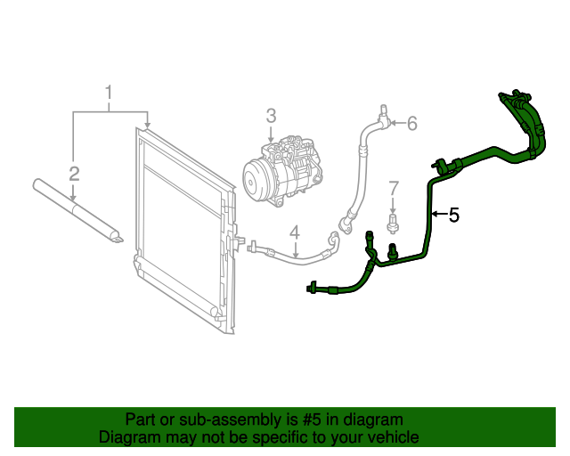 166-830-01-00 - AC Hoses 2012-2016 Mercedes-Benz | Mercedes-Benz USA Parts