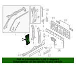 2021-2024 Ford Hinge Pillar Reinforced ml3z1502542a | TascaParts.com