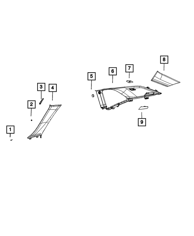 2015-2023 Dodge Challenger C Pillar Plug 6MJ68DX9AA | My Mopar Parts