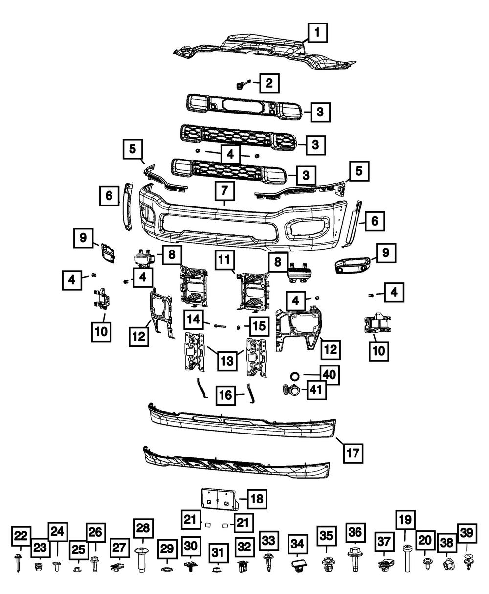 2019-2025 Ram Bumper Bracket Kit 68449226AA | My Mopar Parts