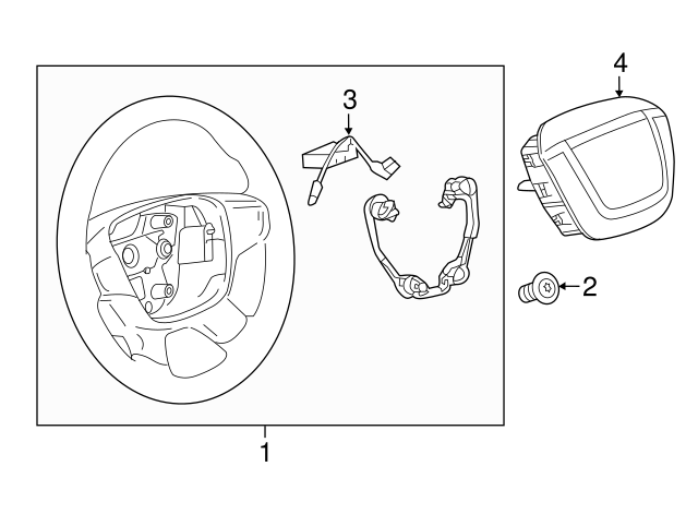 2017-2022 GM Steering Wheel Horn Switch Wiring Harness 84648586 ...
