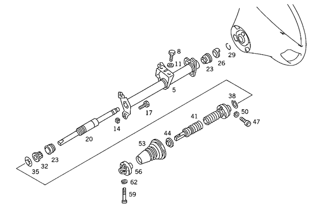 123-460-02-10 - Steering Coupling 1954-1997 Mercedes-Benz | Mercedes ...