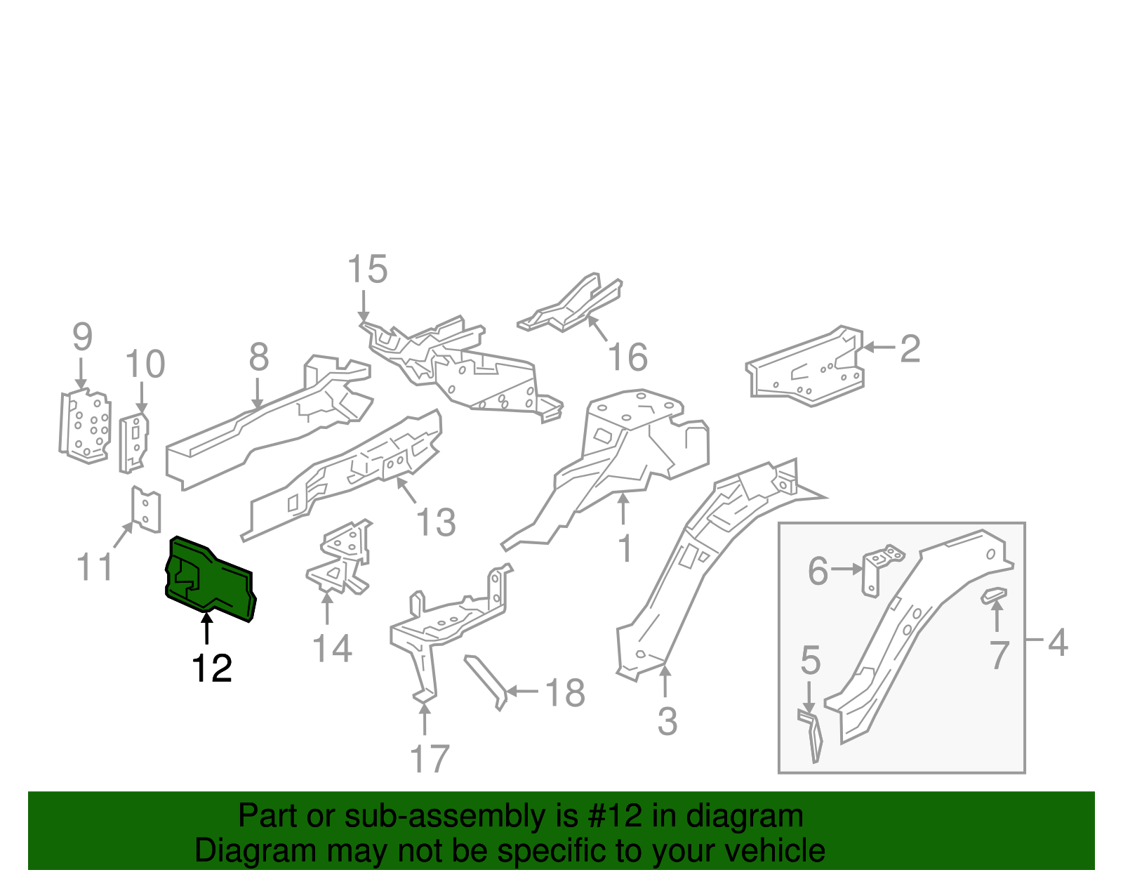 60819-TVA-A00ZZ - Bumper Bracket 2018-2022 Honda Accord | Honda Parts ...
