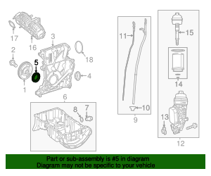 133-010-07-00 - Rear Main Seal Retainer 2014-2019 Mercedes-Benz ...