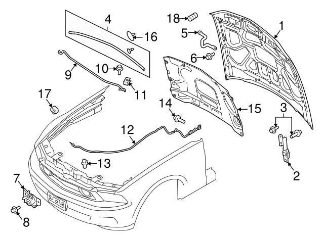 2013-2014 Ford Mustang Release Cable DR3Z-16916-A | TascaParts.com