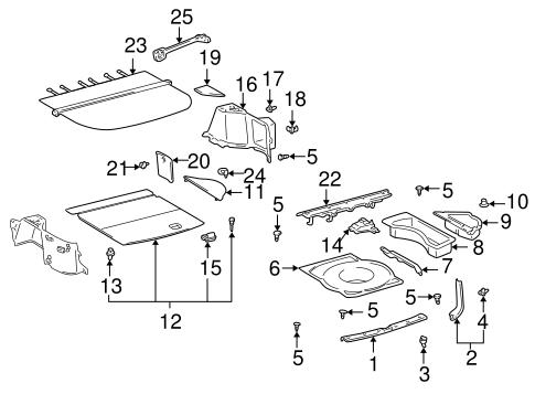 Interior Trim - Rear Body for 2000 Lexus RX300 | Lexus Direct parts
