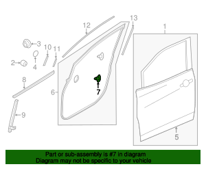 2003-2021 Nissan Surround Weather-Strip Clip 80850-79916 | OEM Parts Online