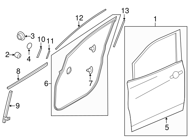 2003-2021 Nissan Surround Weather-Strip Clip 80850-79916 | OEM Parts Online