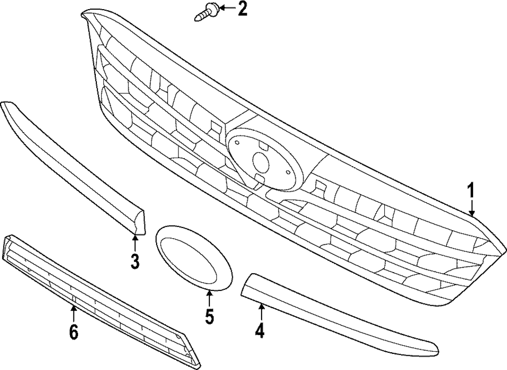 2020-2023 Subaru Impreza Lower Grille 57737FL08A | OEM Parts Online
