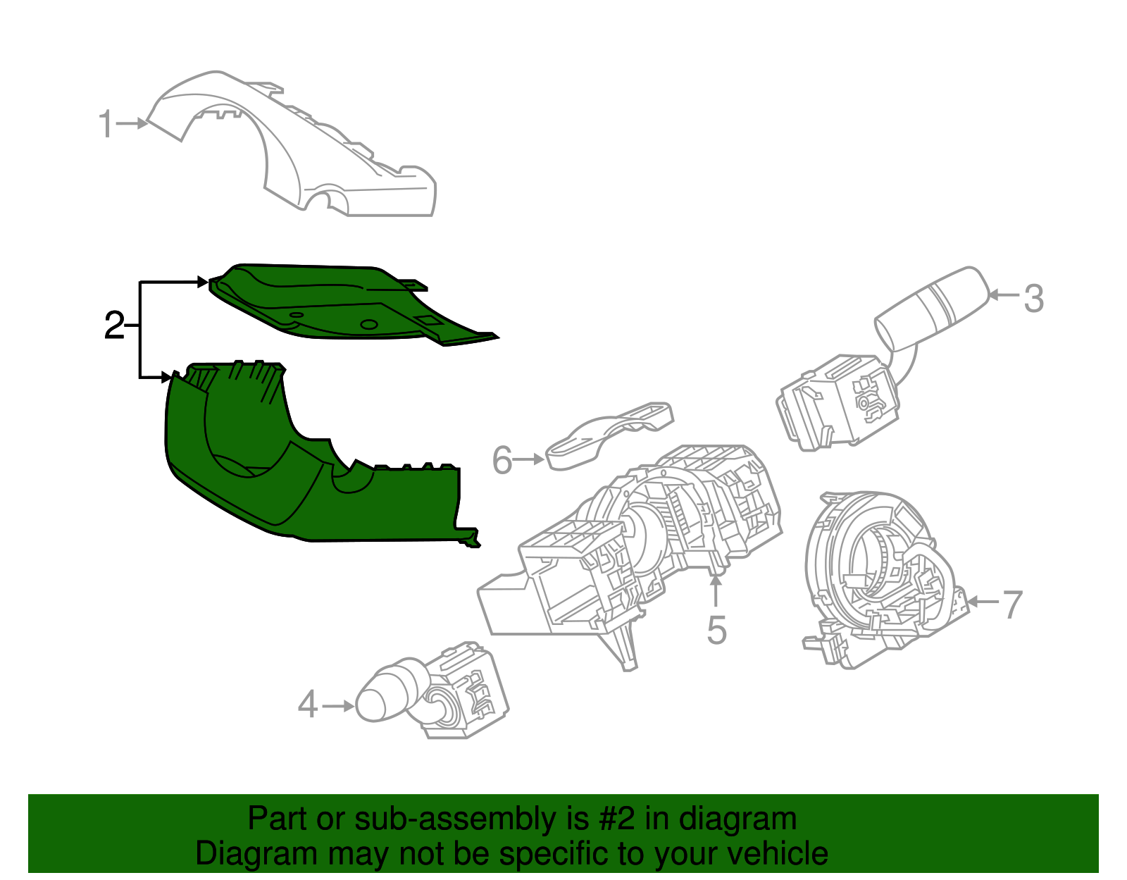 2016-2018 Toyota Lower Column Cover 45287-WB003 | Toyota Parts Center
