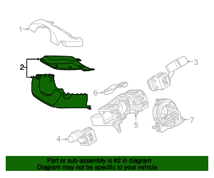 2016-2018 Toyota Lower Column Cover 45287-WB003 | Toyota Parts Center