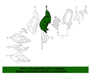 176-910-48-07 - Seat Back Cushion 2015-2020 Mercedes-Benz ...