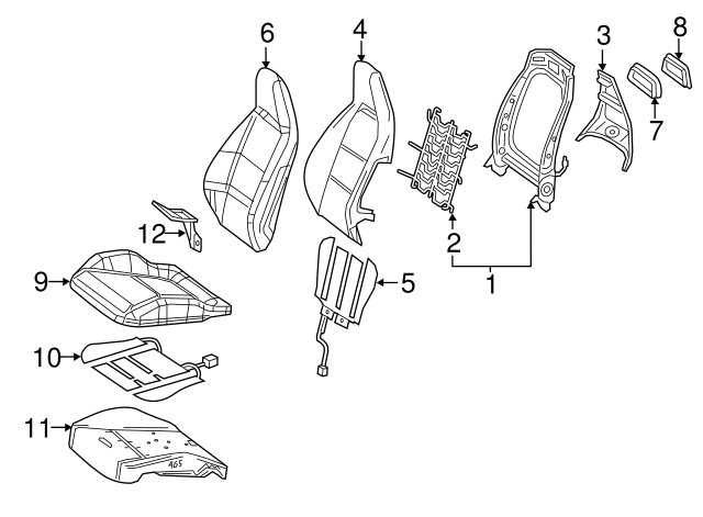 176-910-48-07 - Seat Back Cushion 2015-2020 Mercedes-Benz ...