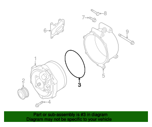 12-31-7-507-996 - Pulley O-Ring 1999-2008 BMW | AutoNationParts.com