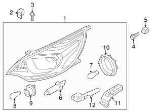 2012-2014 Kia Rio Repair Bracket 92164-1W200 | TascaParts.com