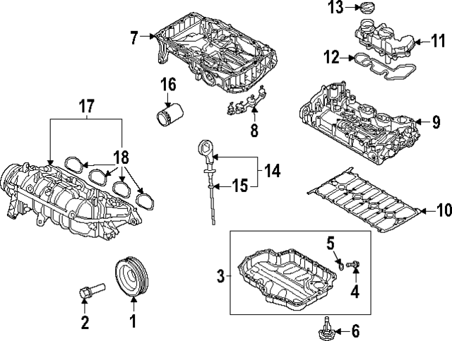 2022-2024 Volkswagen Valve Cover Gasket 04E-103-483-AA | VW Direct Auto ...