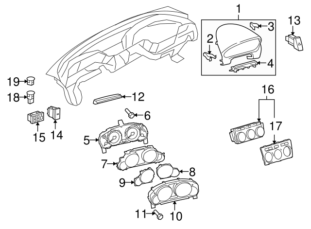 2009-2010 Mazda 6 Instrument Cluster GBJ2-55-471C | RealMazdaParts.com