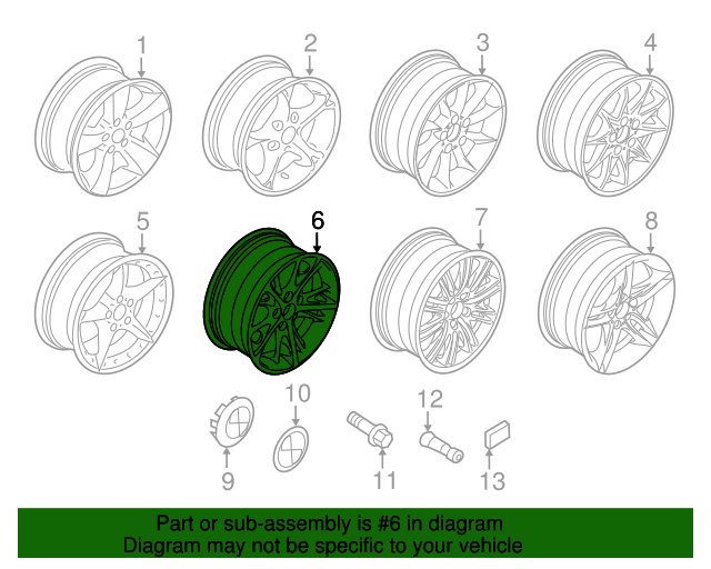 36116777774 - 2008 BMW Z4 Wheel, Alloy (36-11-6-777-774) | BMW of South ...