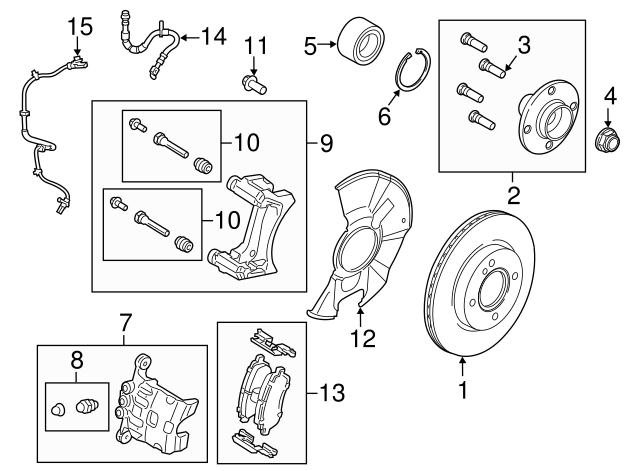 2014-2019 Ford Fiesta ABS Sensor AE8Z-2C204-B | GetOEMParts.com