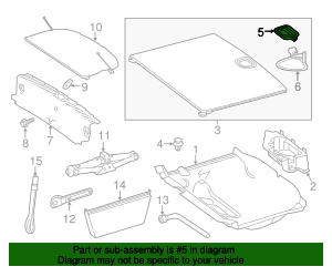 099-680-01-84-9051 - Spare Tire Compartment Cover Latch 2015-2024 ...