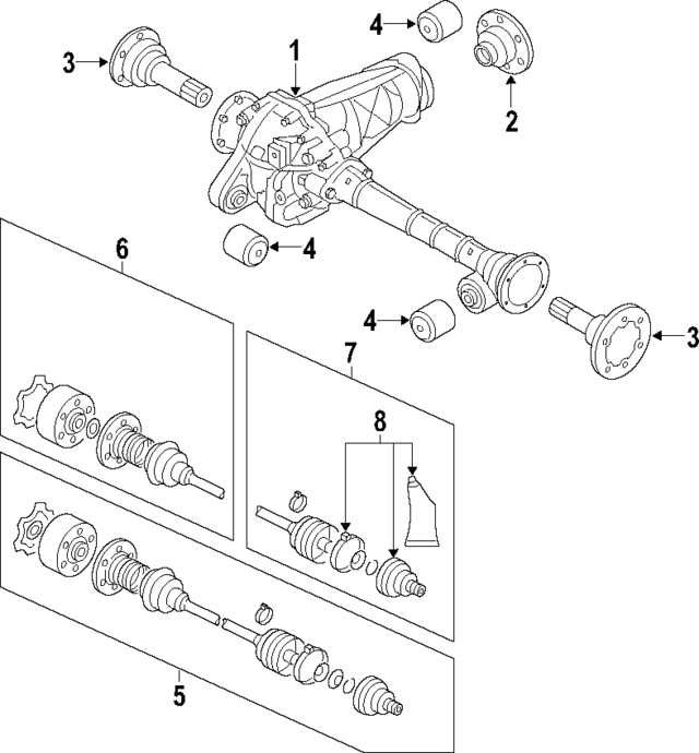 2010-2015 Audi Q7 Axle Assembly 7P0-407-271-CX | Genuine Audi Parts