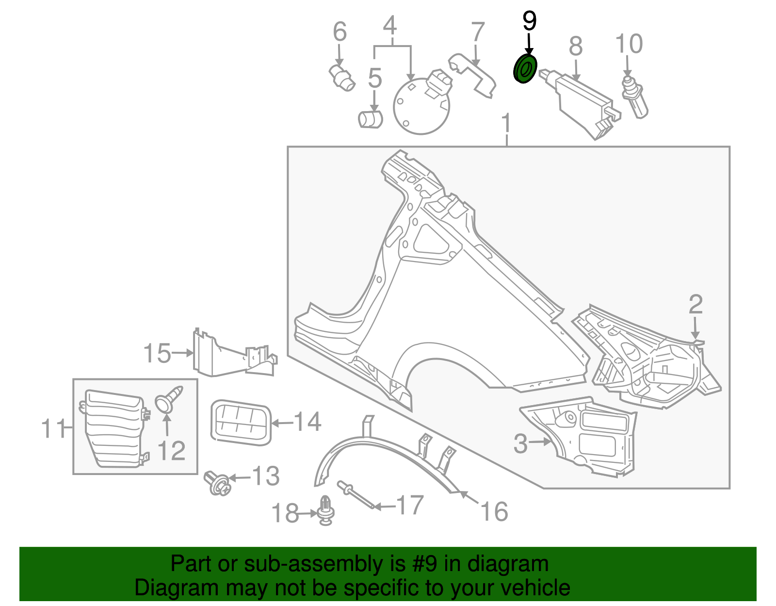 2009-2024 Nissan Actuator Nut 84656-4GA0A | Nissan RVA