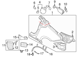 2009-2023 Nissan Actuator Nut 84656-4GA0A | Nissan Parts Store