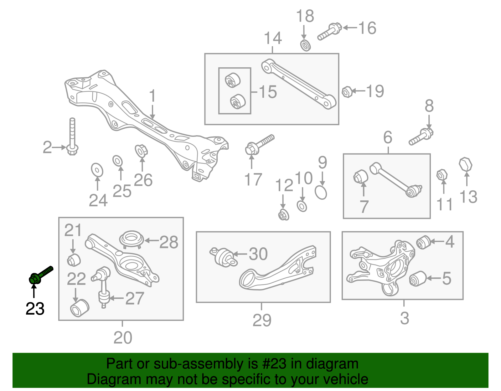 2011-2025 Kia Lower Control Arm Adjust Bolt 55260-3R000 | Retail ...