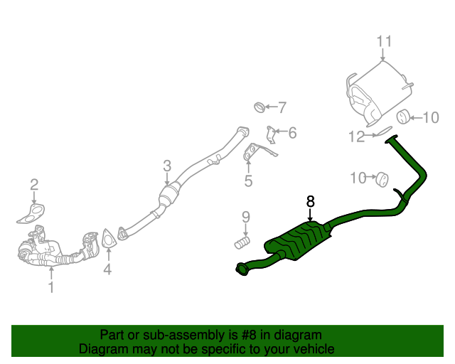 2013-2020 Subaru Intermediate Pipe 44200FJ080 | Subaru Parts Store