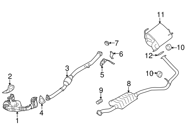 Subaru Converter & Pipe 44620AE060 | Auto Parts