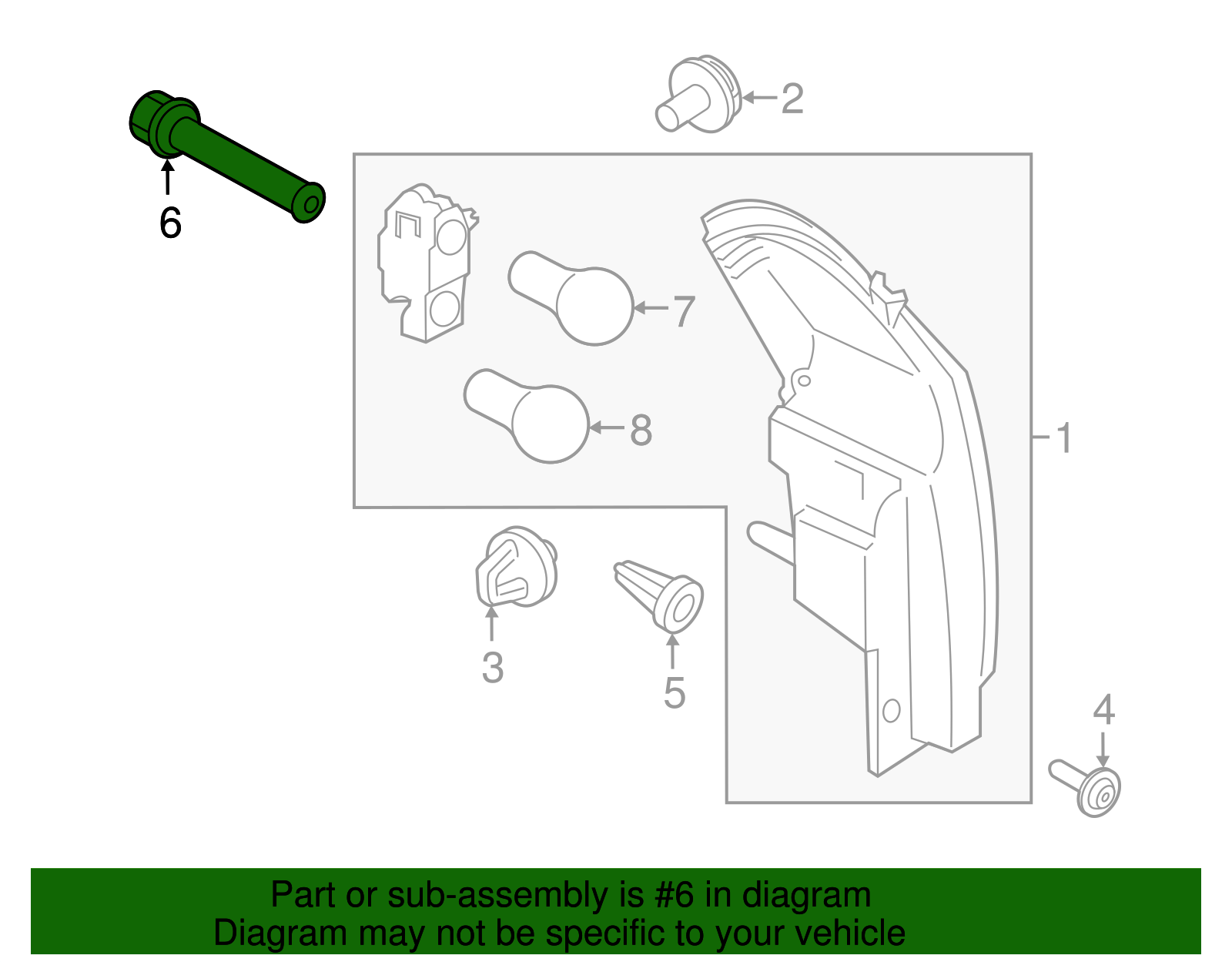 2013-2022 Ford Tail Lamp Assembly Retainer Nut W711442-S300 | Varsity Ford